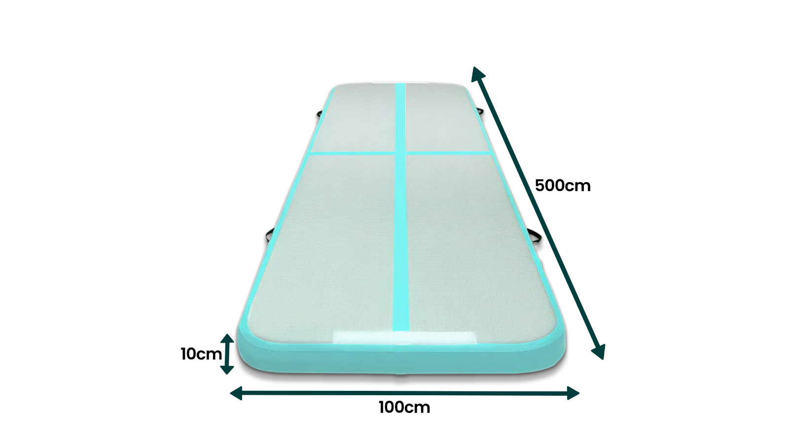 Bargains Online Inflatable 5 Metre Air Track Gymnast Mat - Mint/Grey ...