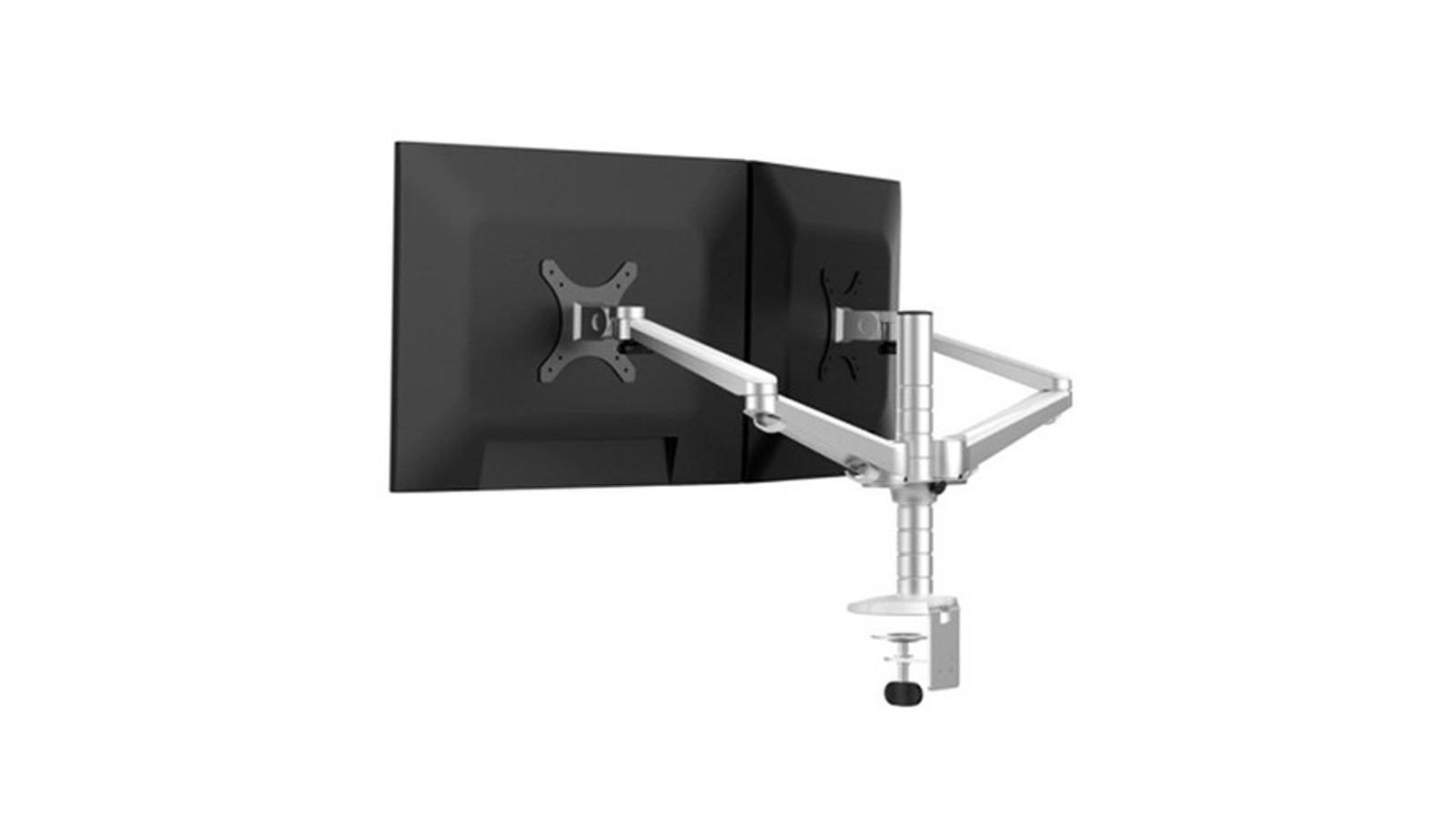 TODO 7.5-10cm VESA Aluminium Dual Monitor Desk Clamp Mount | Harvey Norman
