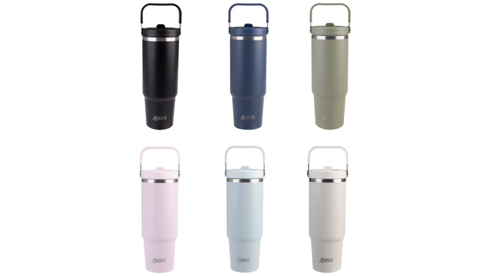 Oasis 900ml Stainless Steel Voyager Tumbler with Handle | Harvey Norman