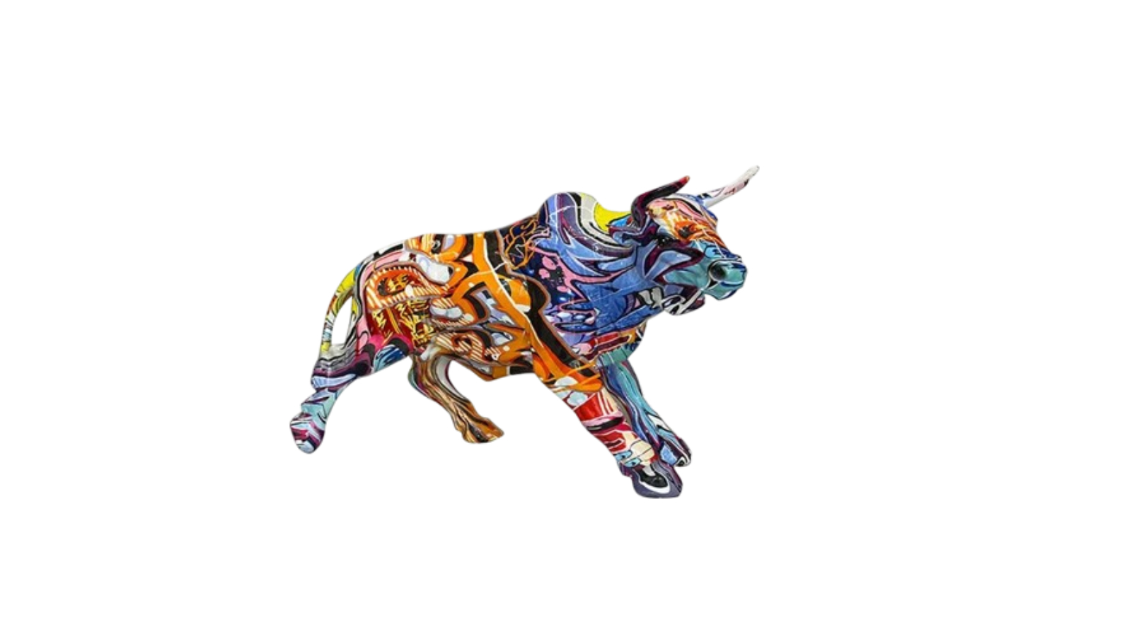 NNEOBA Artistic Feng Shui Decor Graffiti Bull Figurine | Harvey Norman