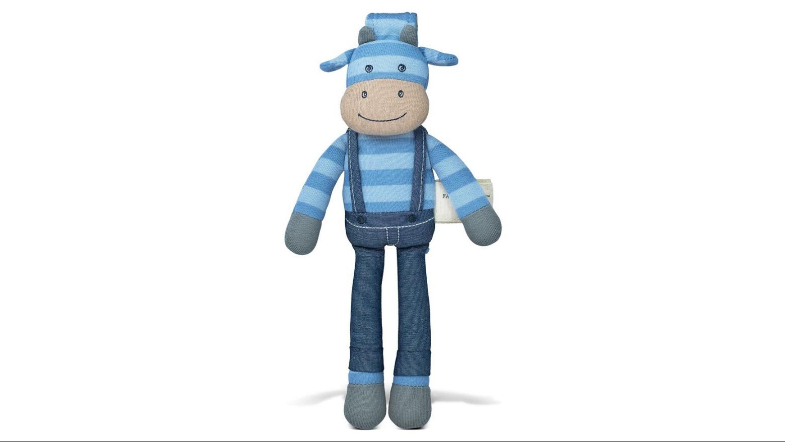Organic Farm Buddies 24cm Mr Moo Small Buddy Soft Plush Animal Toy ...