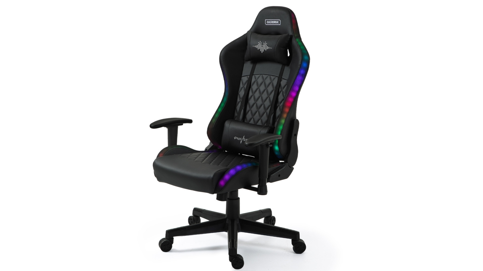 Overdrive RGB LED Light Gaming Chair with Bluetooth Speaker - Black ...