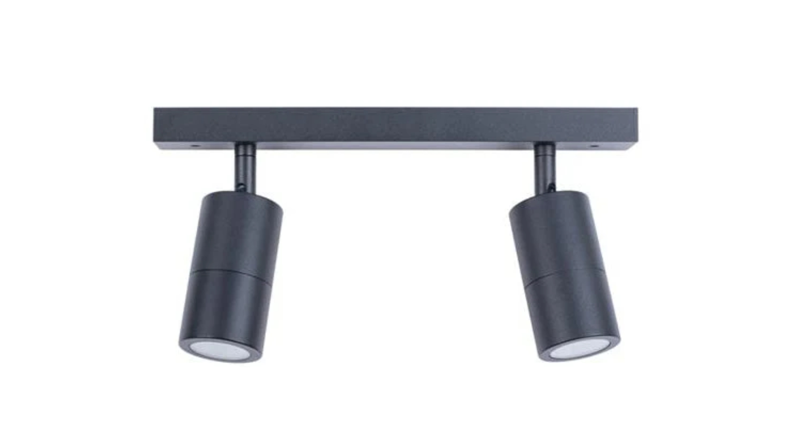 IP44 2 Heads Adjustable GU10 Rectangular Bar Pillar Light - Black | Harvey Norman