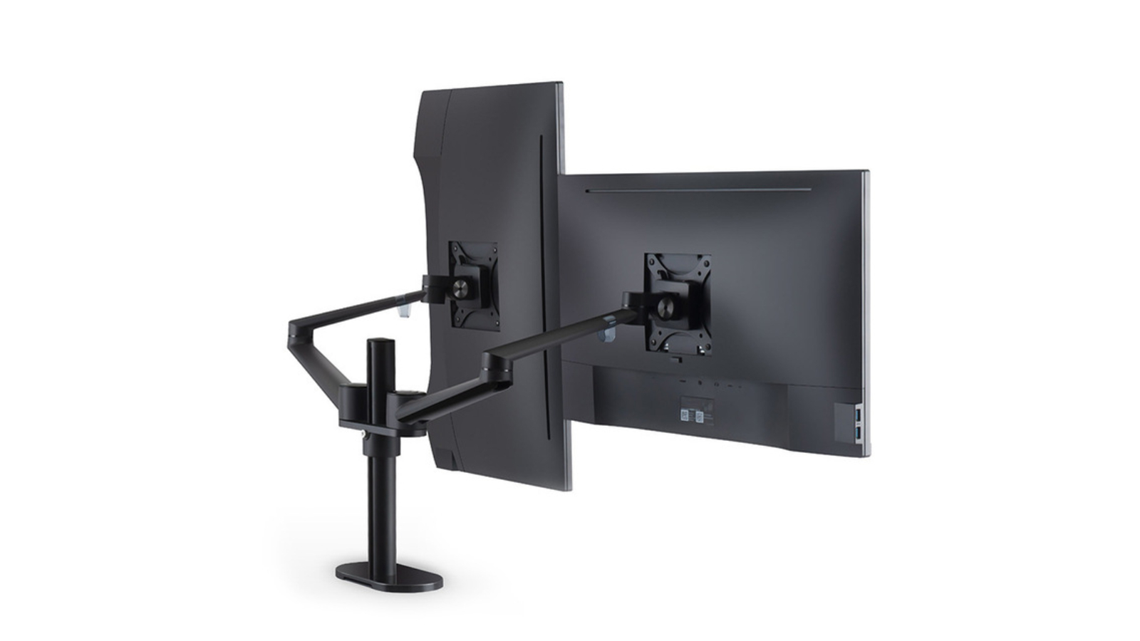 TODO 7.5-10cm VESA Aluminium Dual Monitor Desk Clamp Mount - 32inch ...