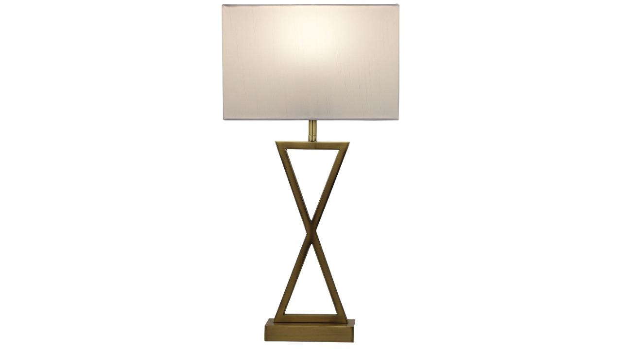 Oriel Lighting Kizz Complete Bedside Lamp - Antique Brass | Harvey Norman