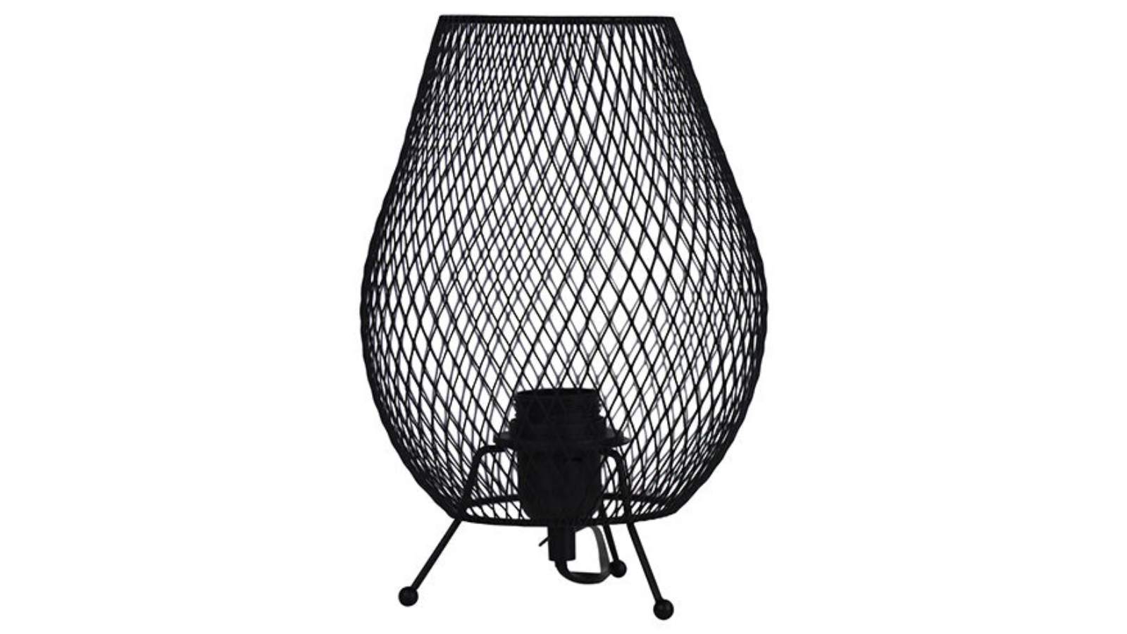 Oriel Lighting Simple Wire Mesh Table Lamp - Black | Harvey Norman