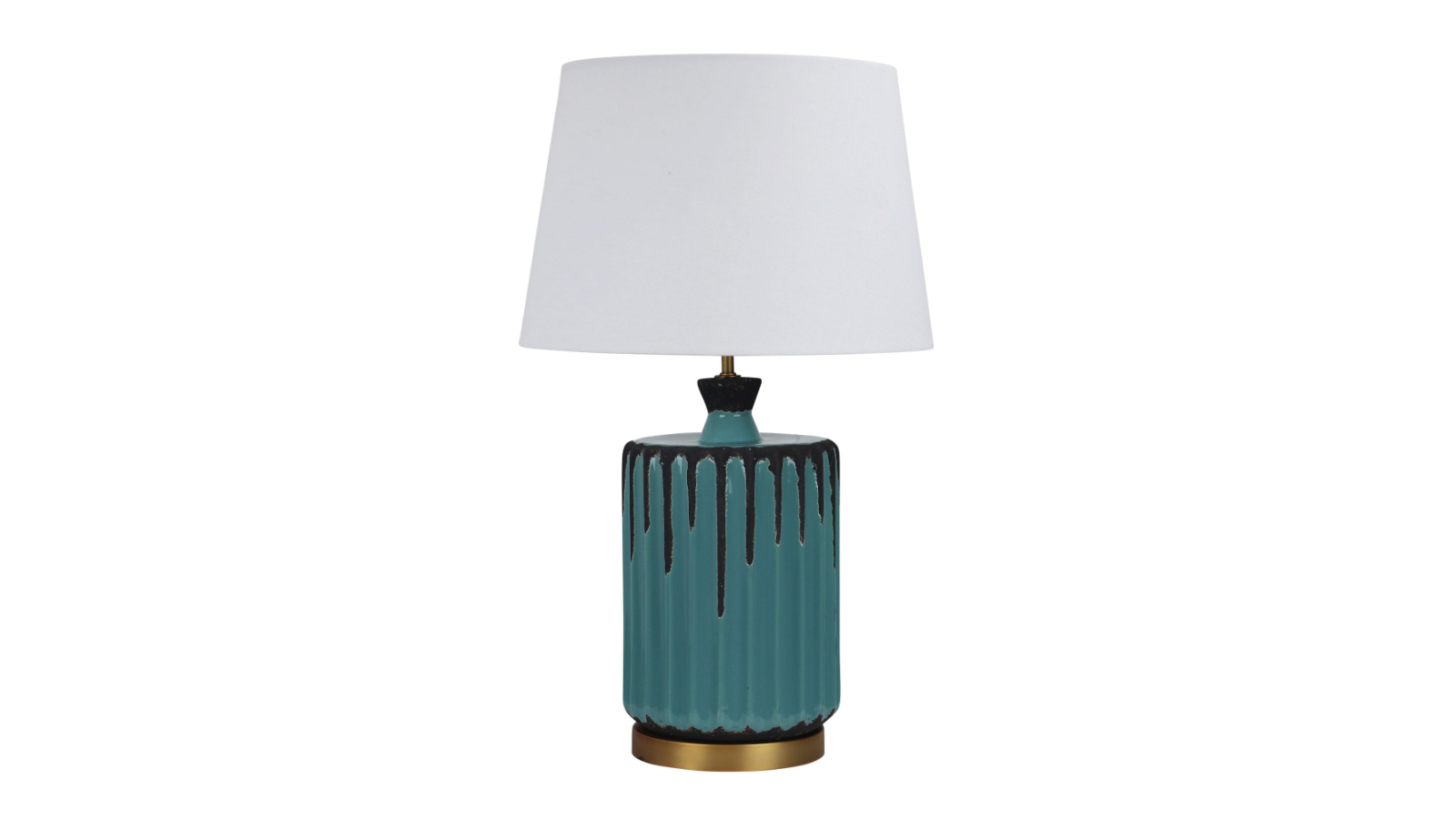 Oriel Lighting Azure Ancient Ceramic Jar Table Lamp | Harvey Norman