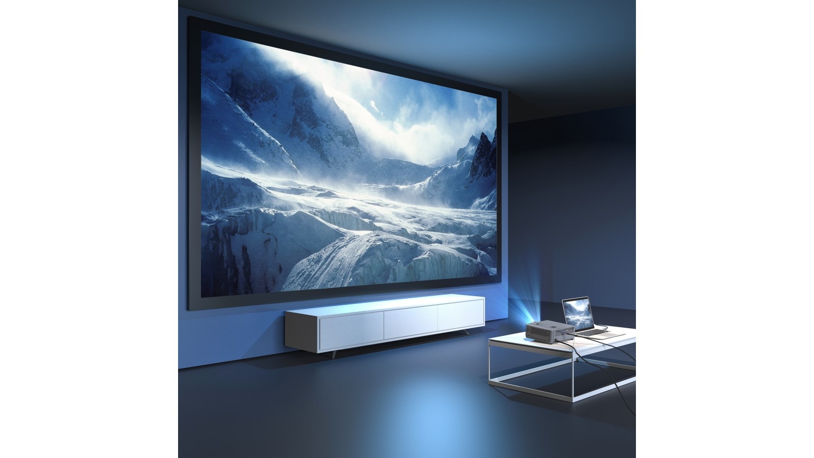 One Product 140-inch White PVC Fabric Fixed Frame Projector Screen for ...