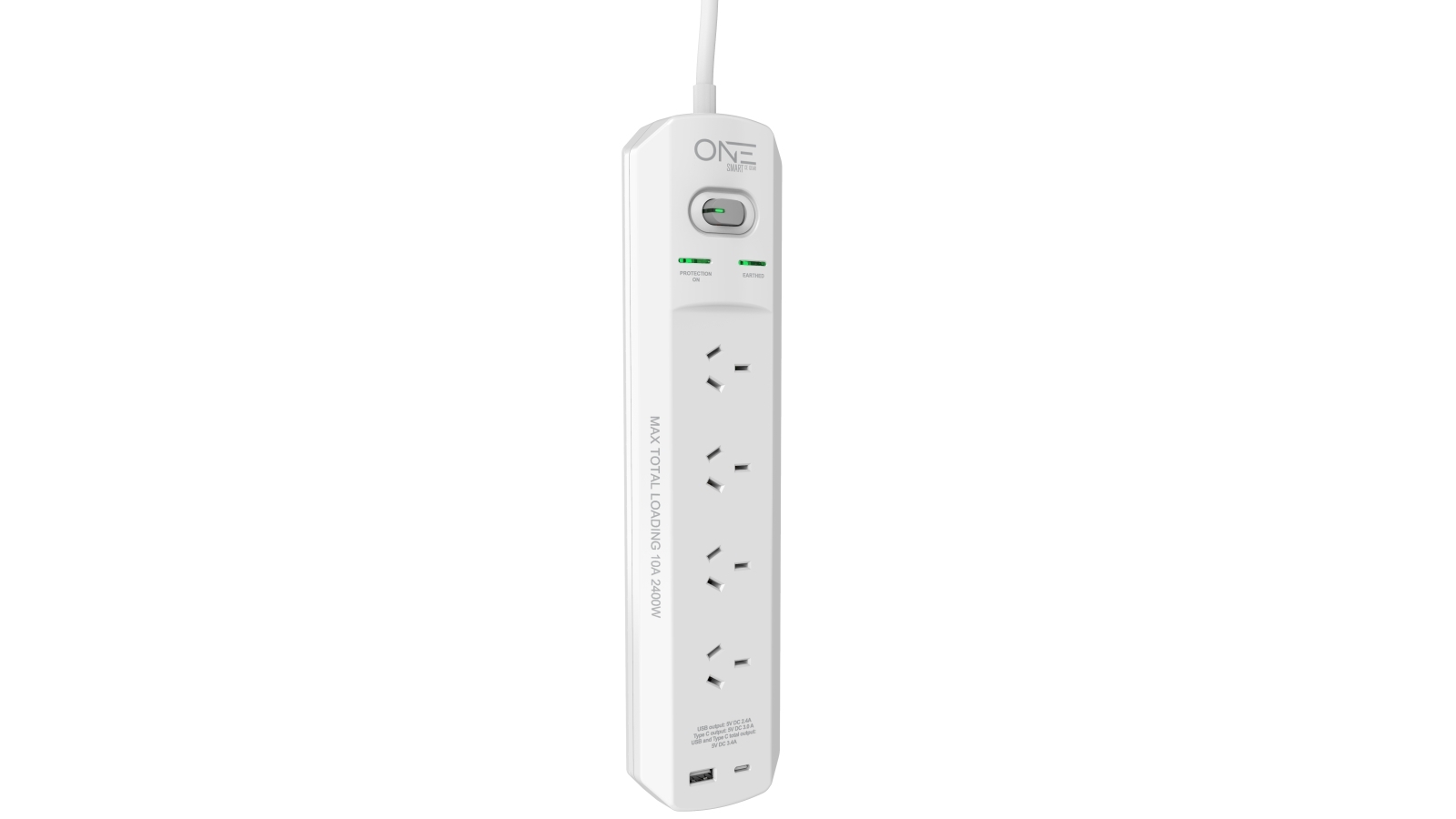 One Product 4 Outlet Surge Protector with USB Type-A & Type-C Port ...