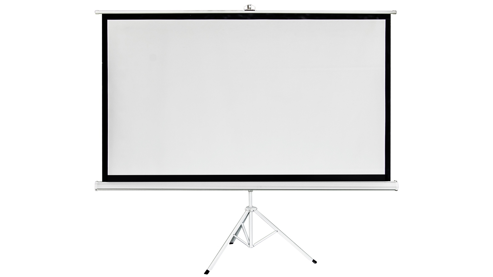 One Product 84-inch Matte White with Black Backing HD Fabric Pull Up ...