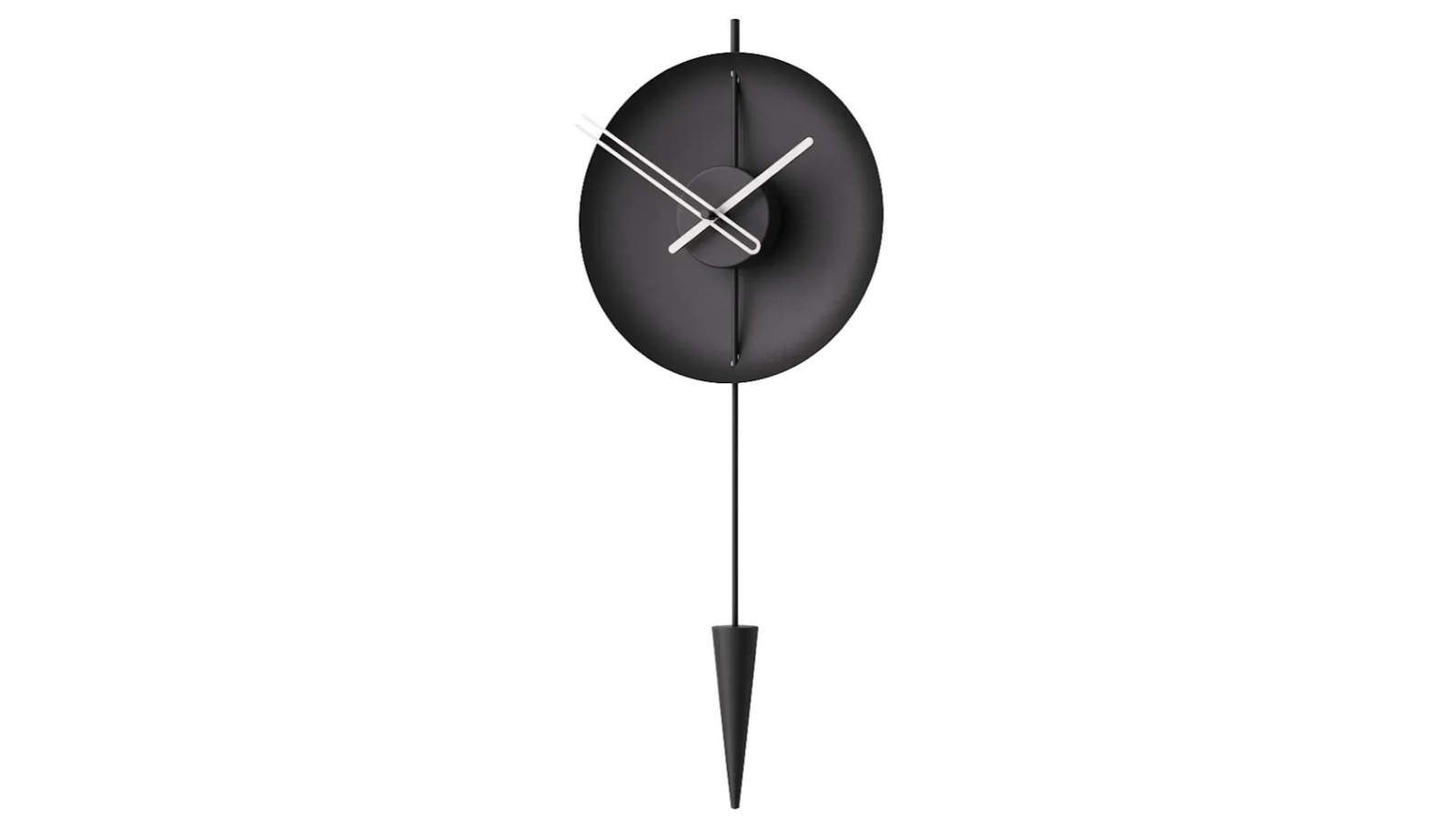 Mclock Orbit Wall Clock - Black/Chrome | Harvey Norman