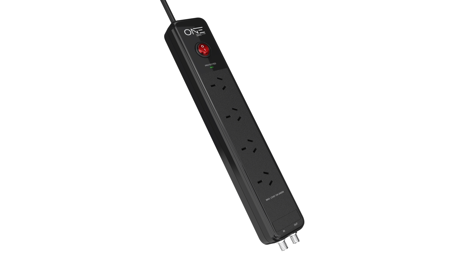 One 4 Outlet Surge Protector with Coax Protection Port | Harvey Norman