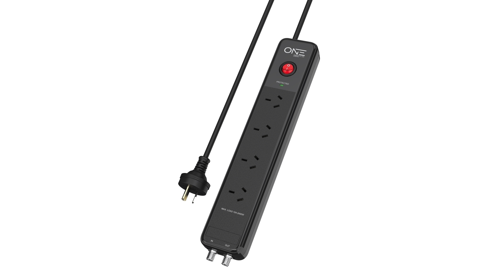 One 4 Outlet Surge Protector with Coax Protection Port | Harvey Norman