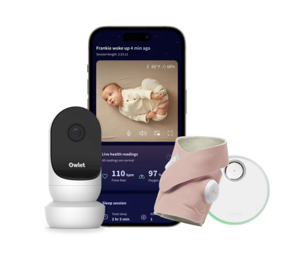 Owlet Dream Sock and Cam 2 Duo Smart Baby Monitoring Bundle | Harvey Norman
