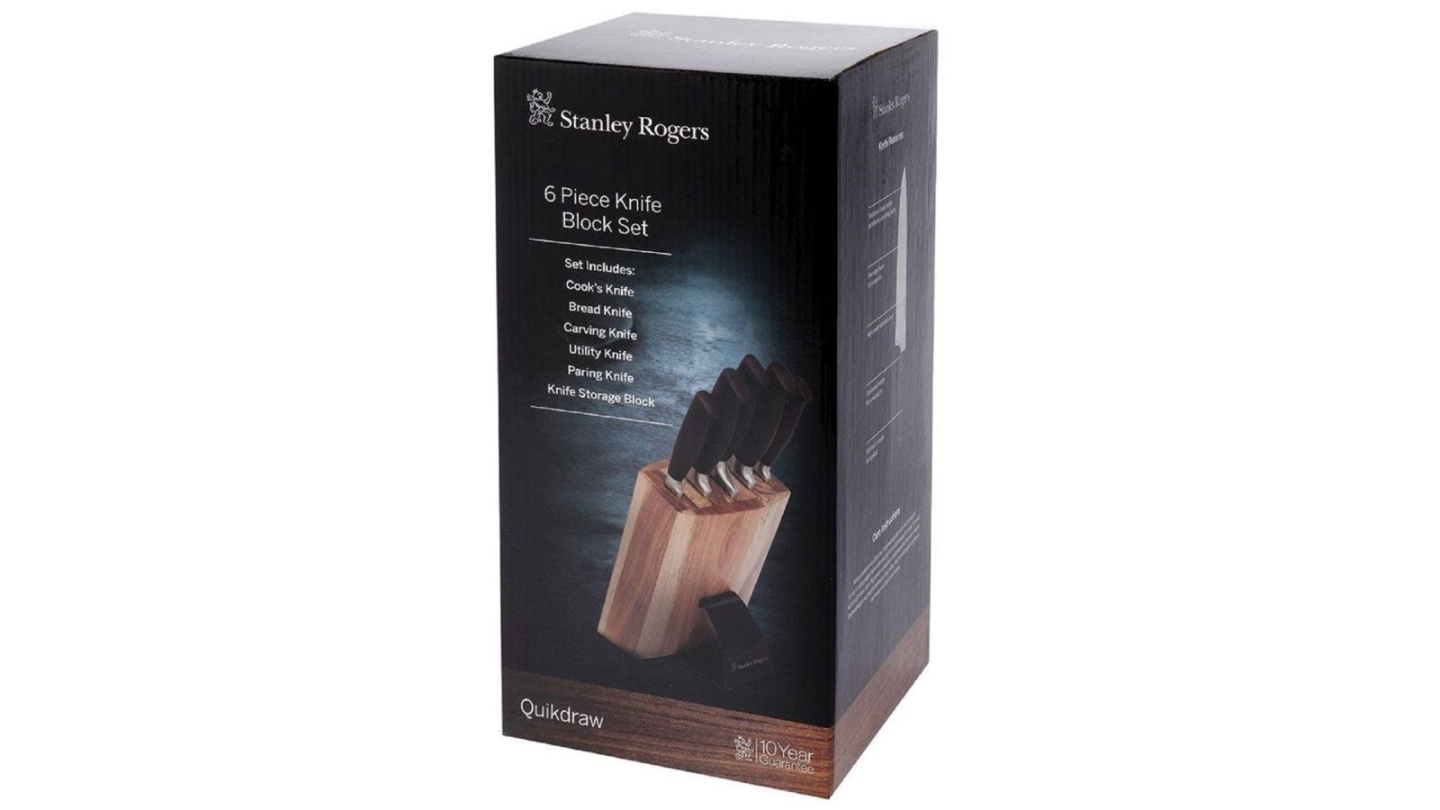 Stanley Rogers Quick Draw 6 Piece Knife Block | Harvey Norman