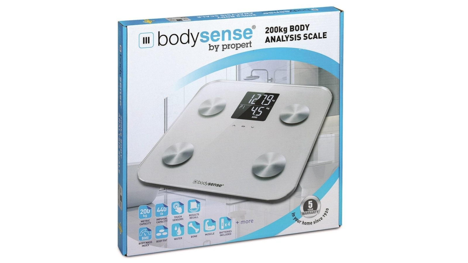 Propert Bodysense 200kg Body Analysis Scale - Silver | Harvey Norman