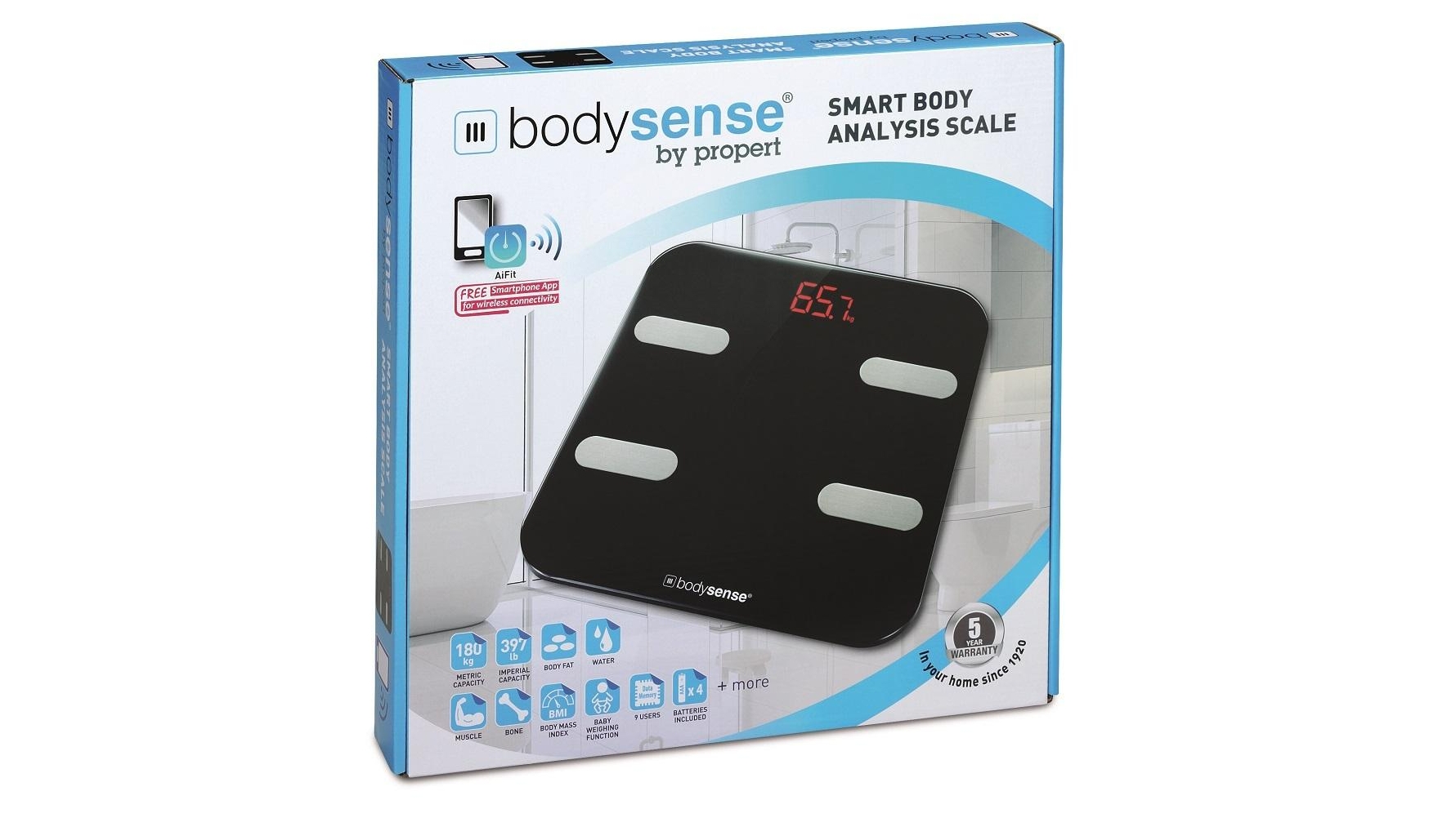 Propert Bodysense Smart Body Analysis Scale - Black | Harvey Norman