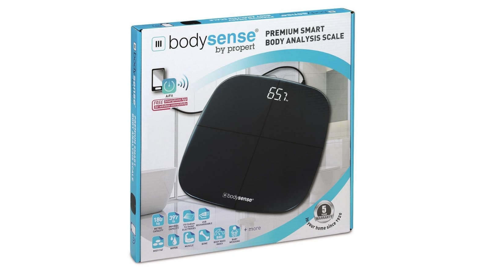 Propert Bodysense Premium Smart Body Analysis Scale - Black | Harvey Norman