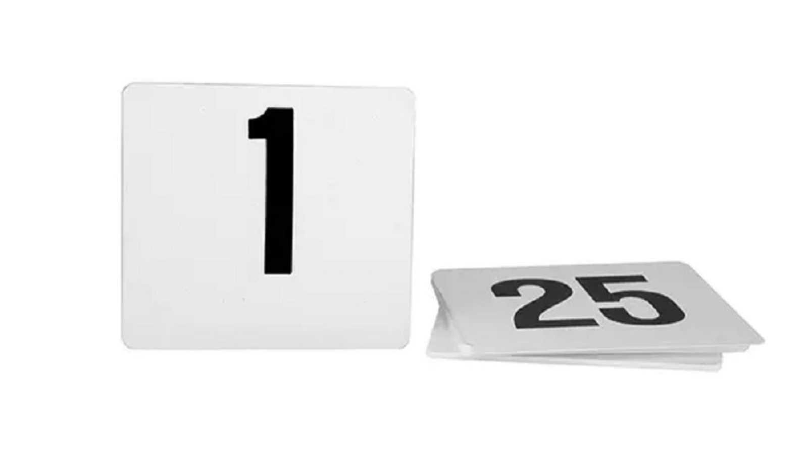 Trenton Table Numbers - Black Number on White - 1-50 | Harvey Norman