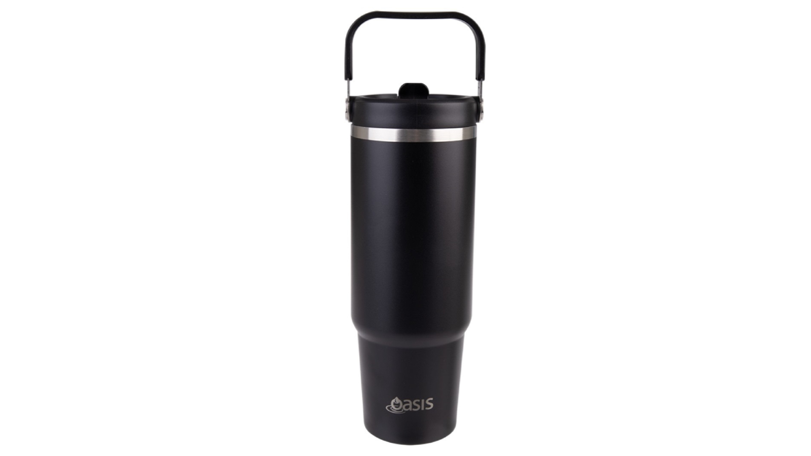 Oasis 900ml Stainless Steel Voyager Tumbler with Handle - Black ...