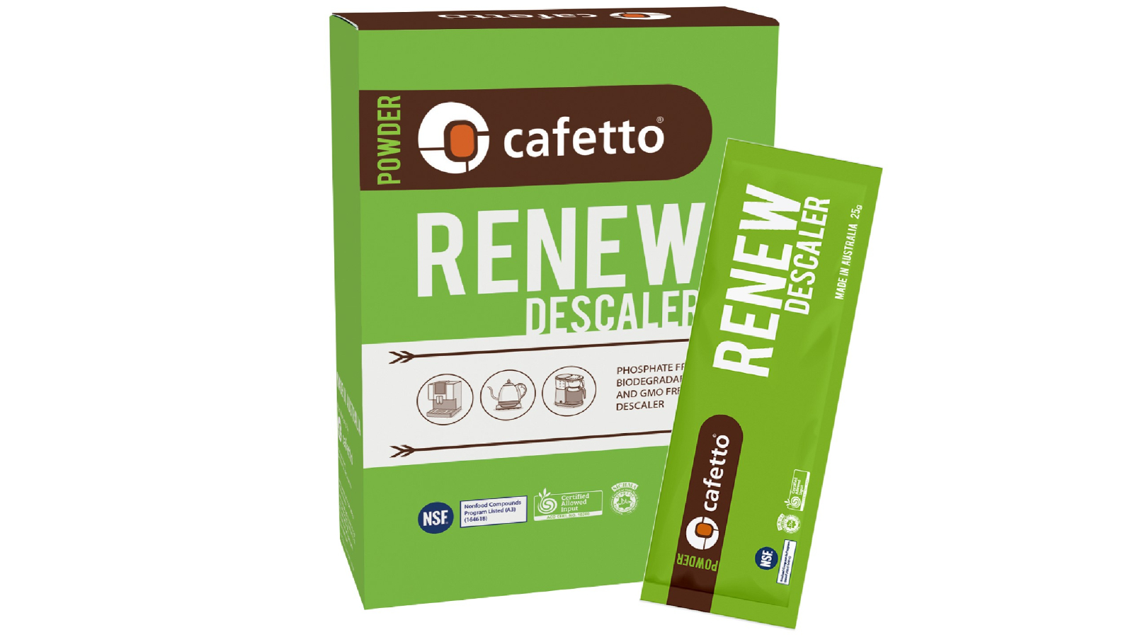 Cafetto 6 Sachet Renew Espresso Machine Powder Descaler | Harvey Norman