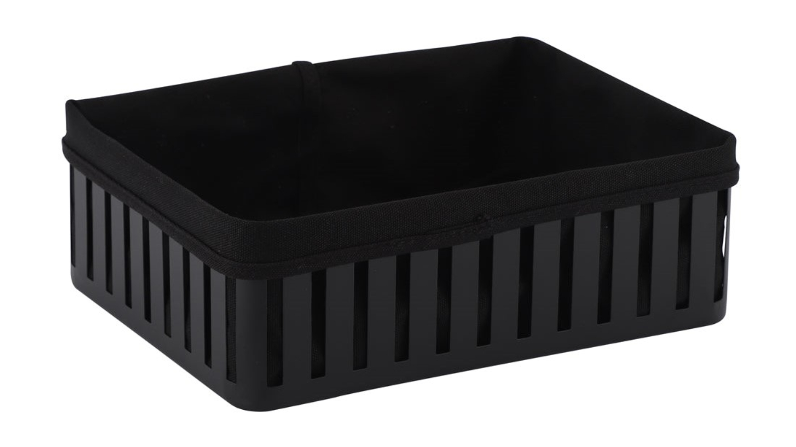 Classica Black Hudson Metal Bread Basket with Cotton Lining - 25 x 19cm ...