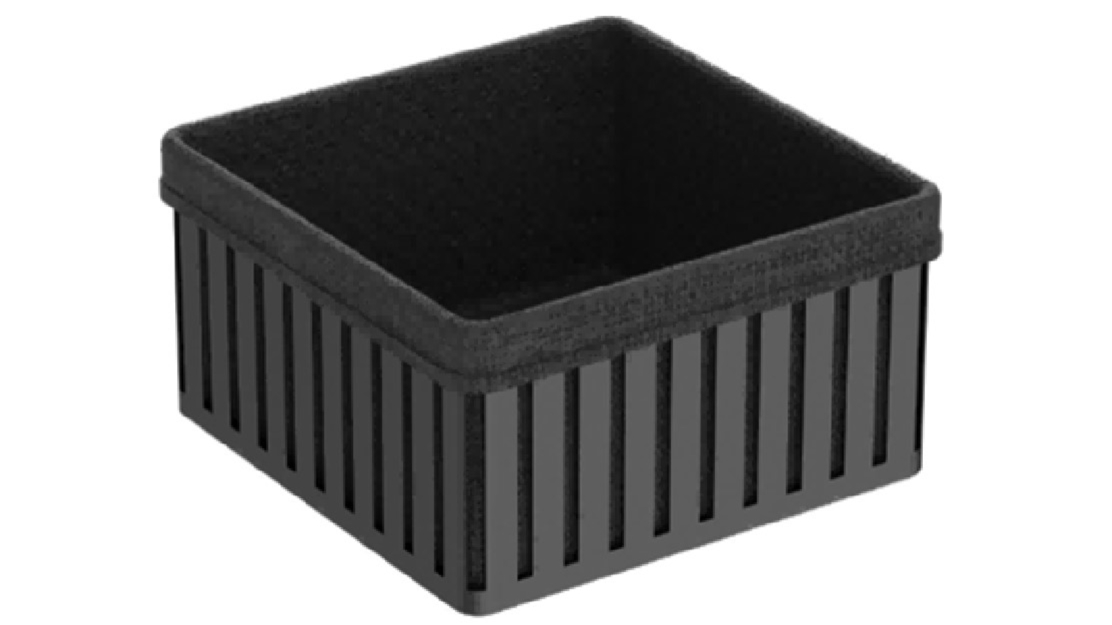 Classica Black Hudson Metal Bread Basket with Cotton Lining - 21 x 21cm ...