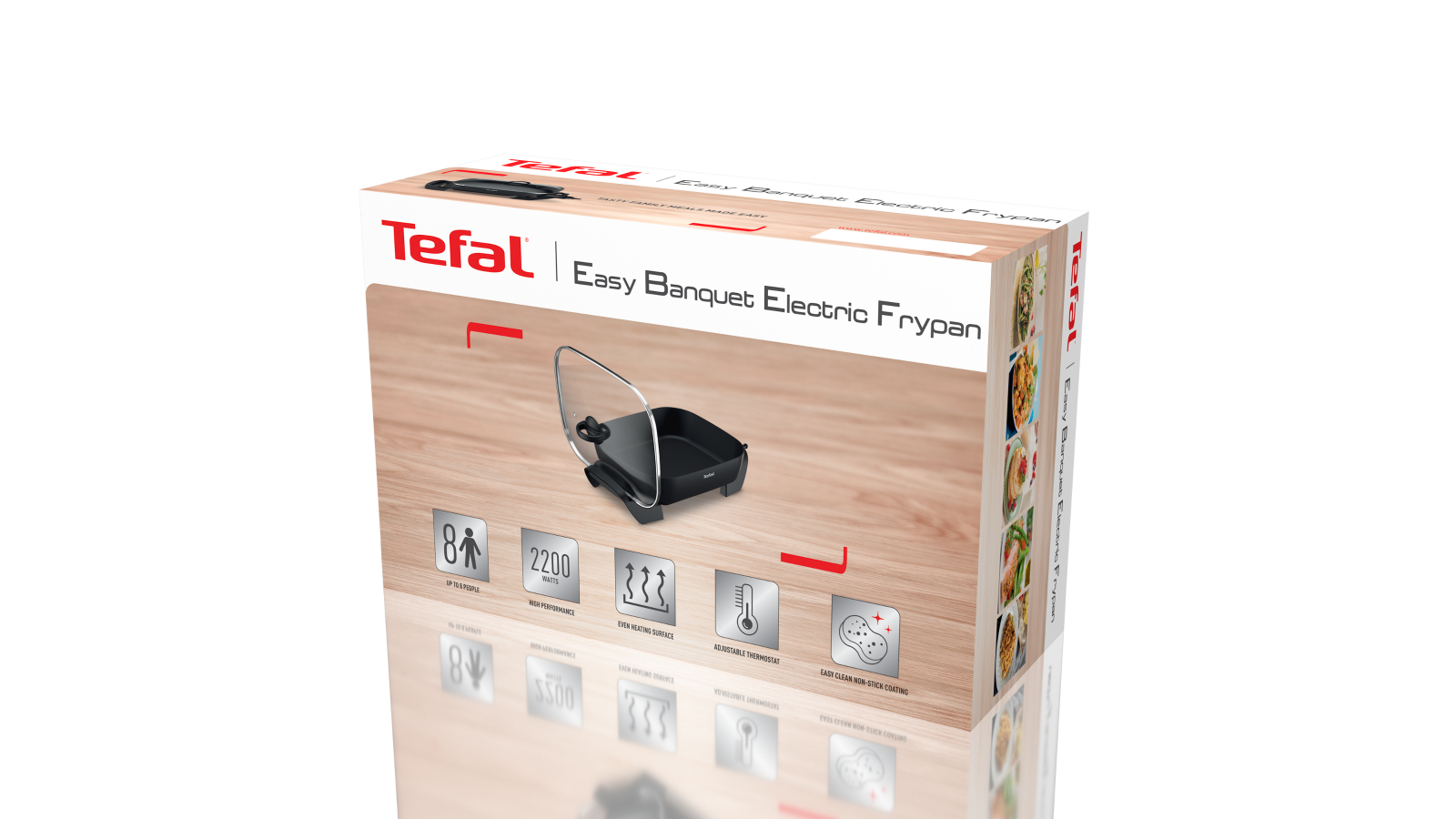 Tefal 2200W Easy Banquet Electric Frypan - Matte Black | Harvey Norman