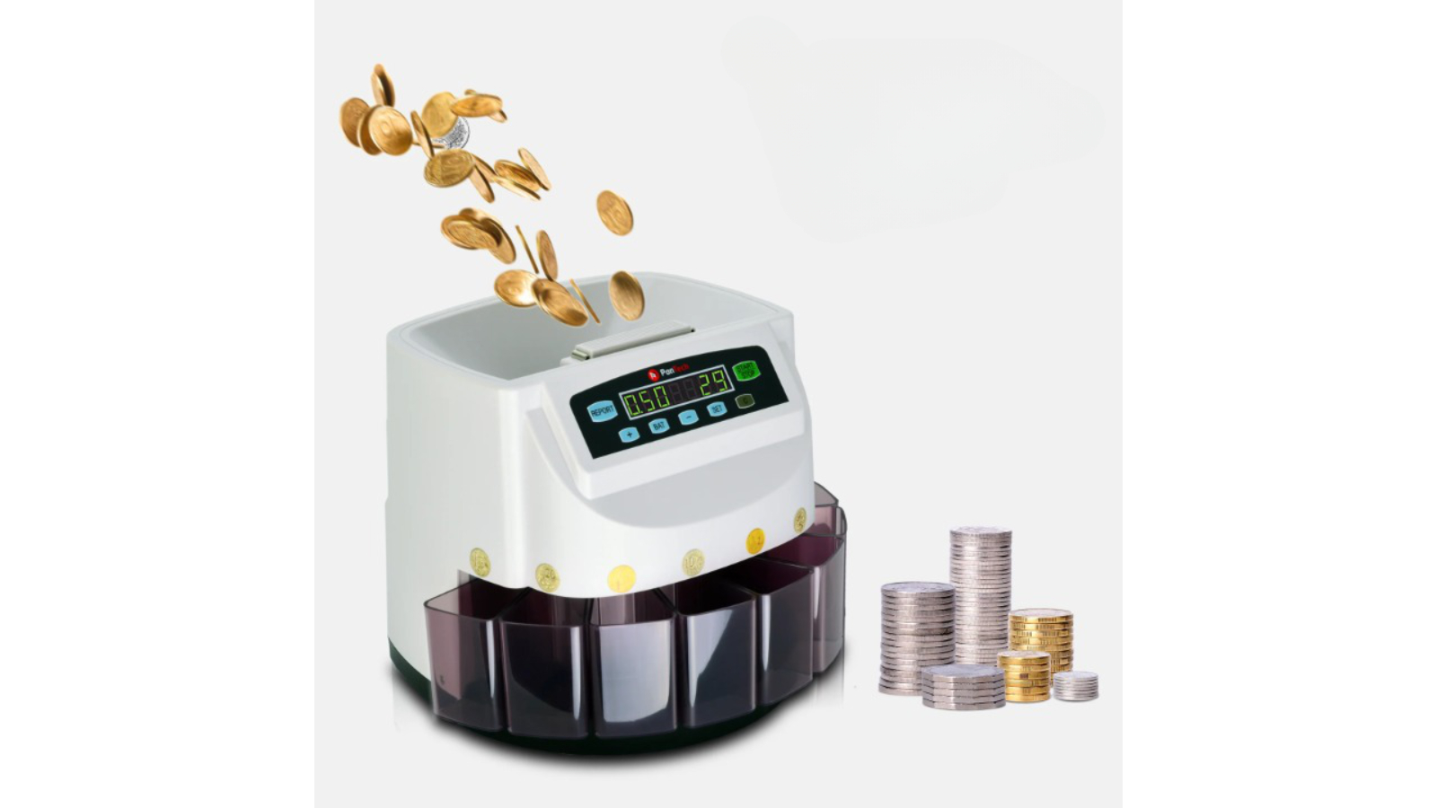 PanTech Australian Coin Sorter Counter - White Colour | Harvey Norman