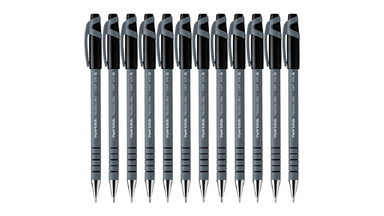 Papermate Box of 12 Flexgrip Ultra Ballpoint Fine Pen - Black | Harvey ...