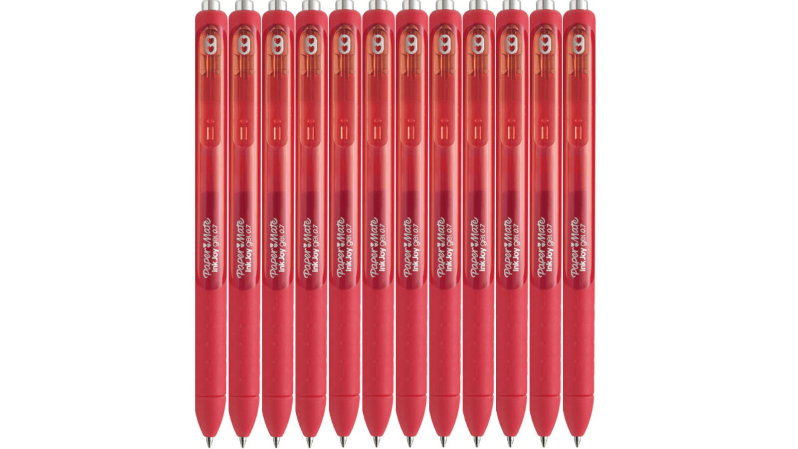 Papermate Box of 12 Inkjoy Medium Retractable Gel Pen - Red | Harvey Norman