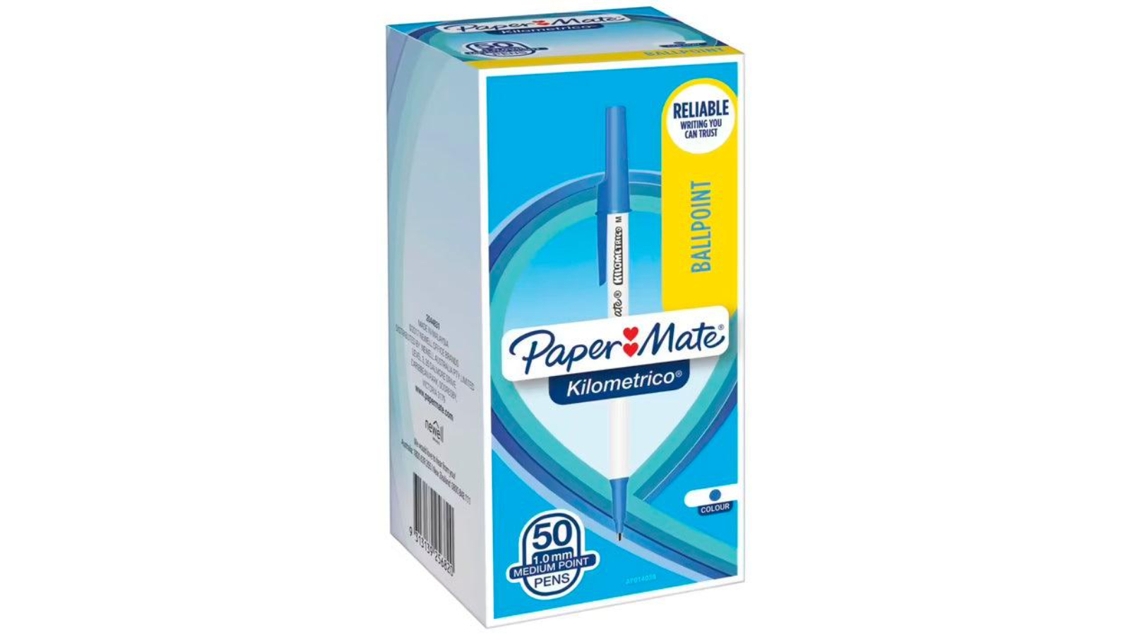 Papermate Box of 50 Kilometrico Medium Ballpoint Pen - Blue | Harvey Norman