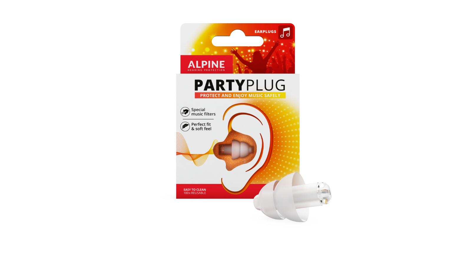 Alpine Transparent Party Plug Earplug | Harvey Norman