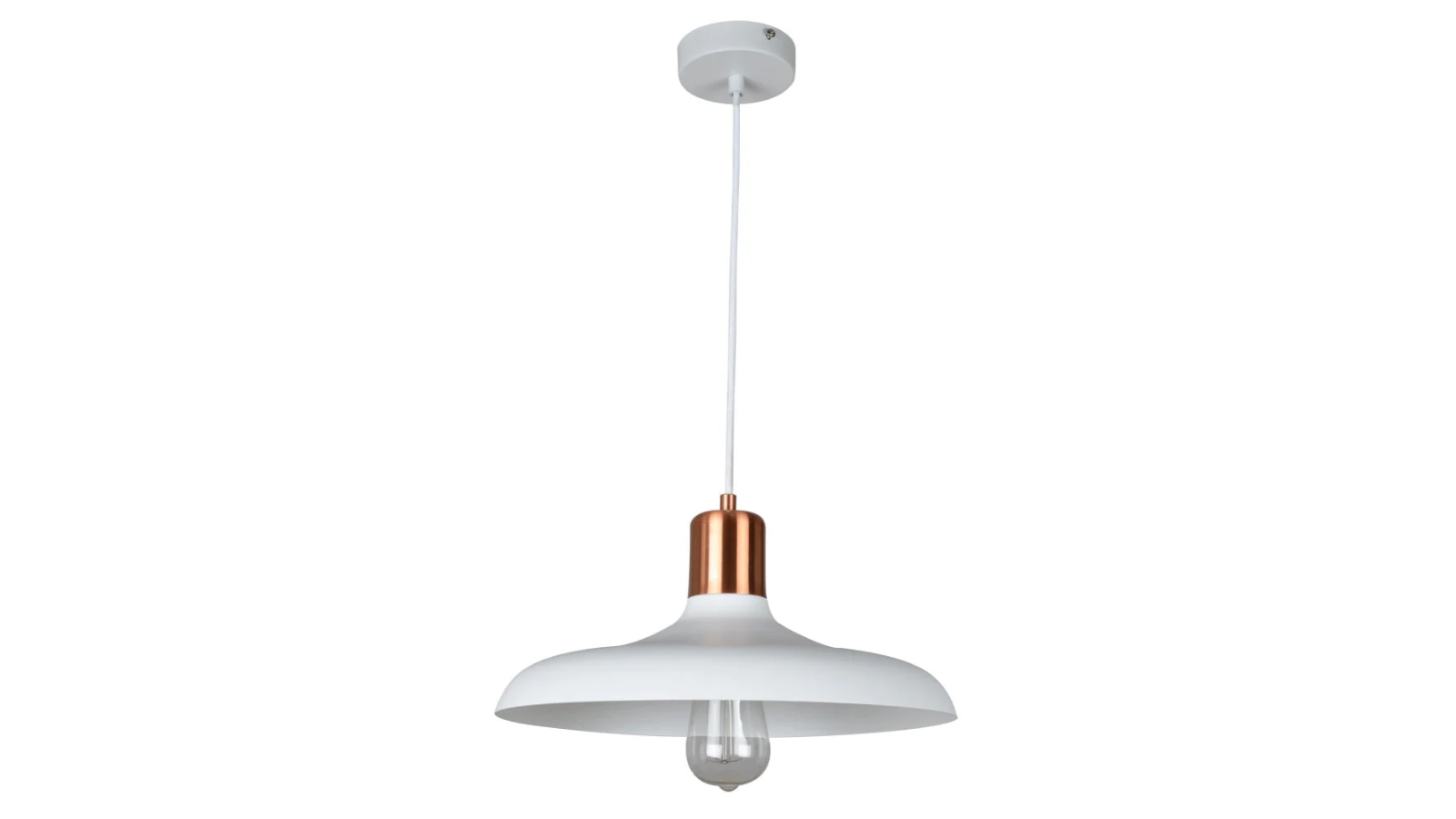 Pastel Scandinavian Dome with Copper Highlight Pendant Light - Matte ...