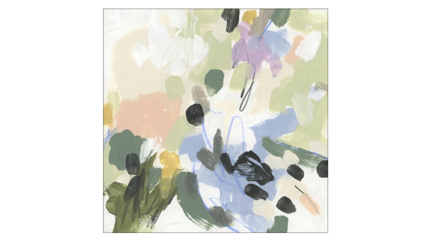 La Grolla Pastel Tempo II Stretched Canvas Wall Art - 100 x 100cm ...