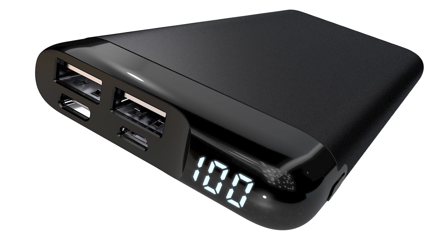 Laser 10000mAh Power Bank with LED Display - Black | Harvey Norman