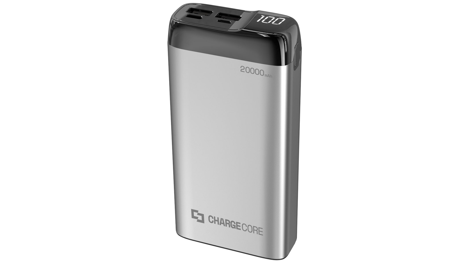 Laser 20000mAh Power Bank with LED Display - Silver | Harvey Norman