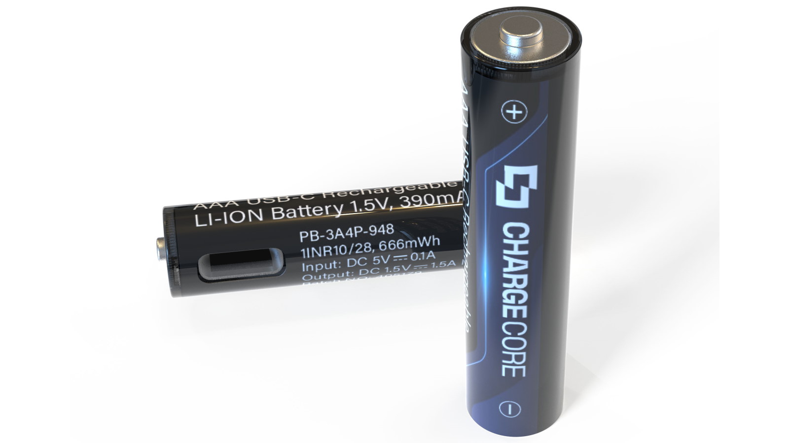 Laser ChargeCore 1.5V AAA USB-C Rechargeable Li-ion Battery - 4-Pack ...