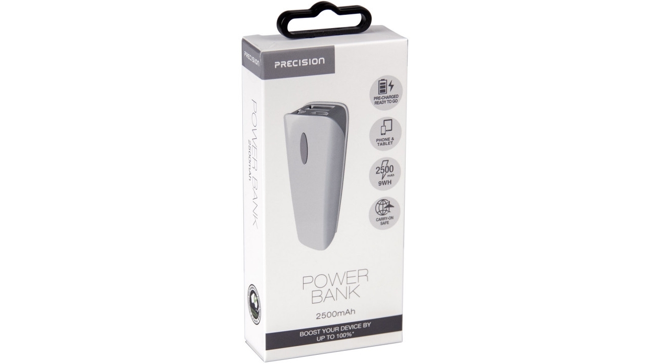 Precision 2500mAh Power Bank - White | Harvey Norman