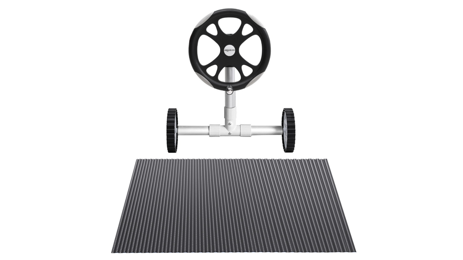 Aqua Buddy 9.5 x 5metre 600 Micron Pool Cover with Roller - Black/White ...