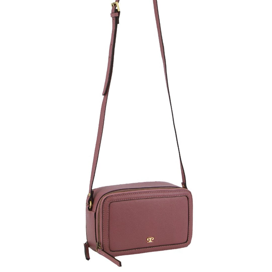 Pierre Cardin Leather Crossbody Camera Bag - Rose | Harvey Norman