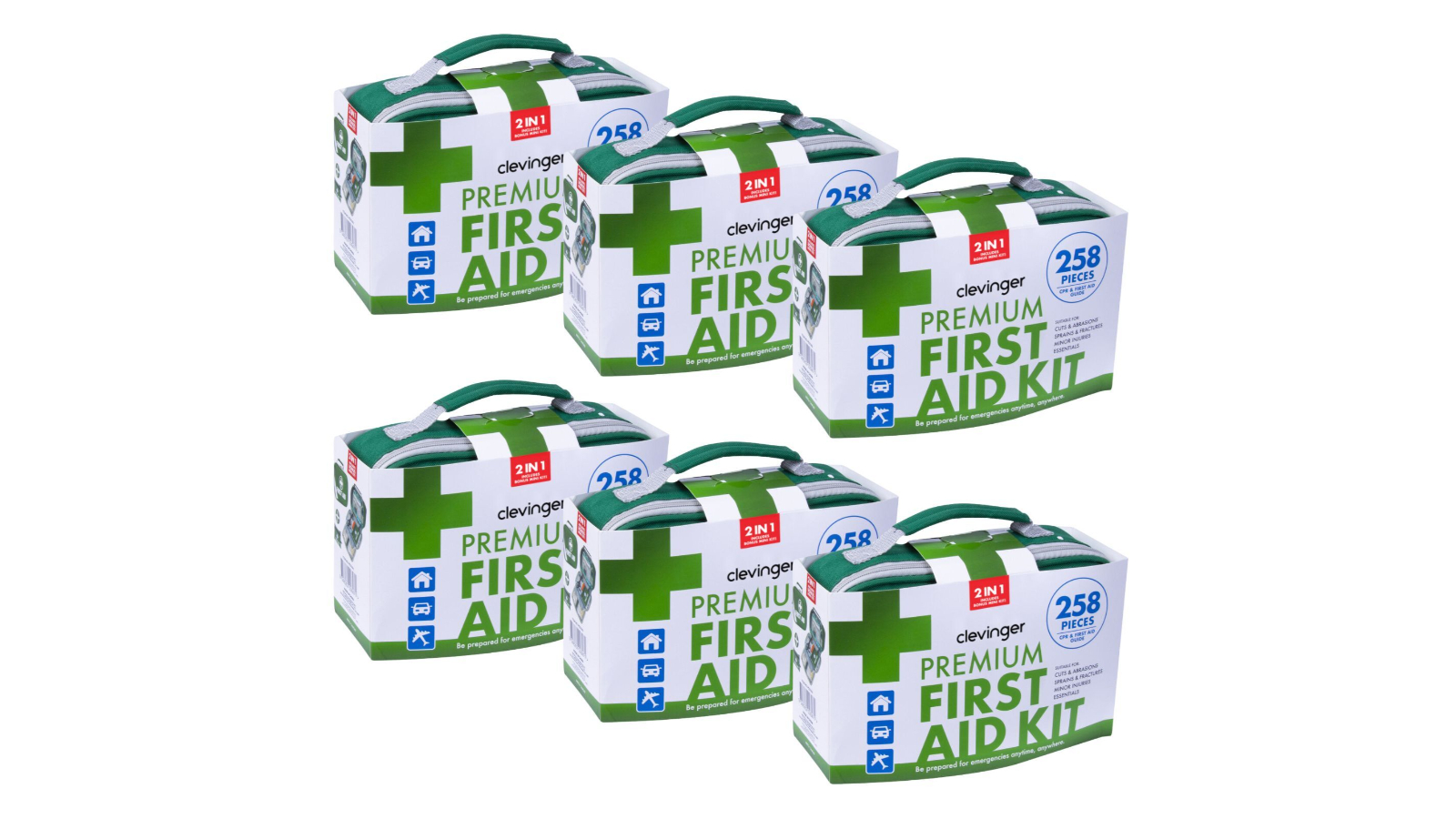 BR Medical 258 Piece Premium Medical First Aid Kit - Pack of 6 | Harvey ...