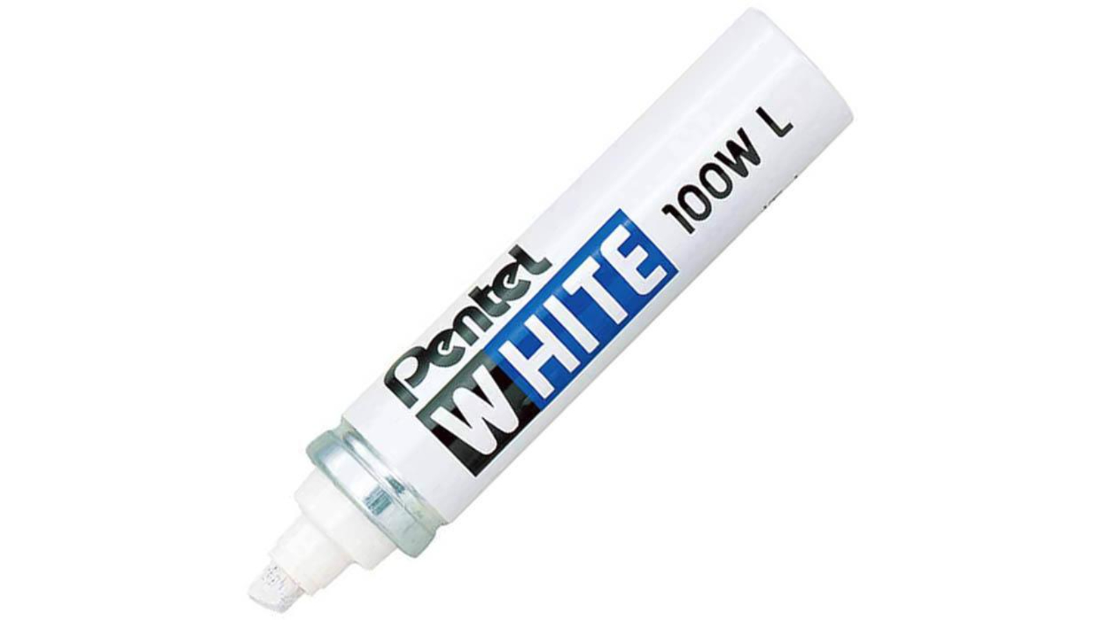 Pentel Pack of 6 100W White Permanent Marker Large Chisel Tip | Harvey ...