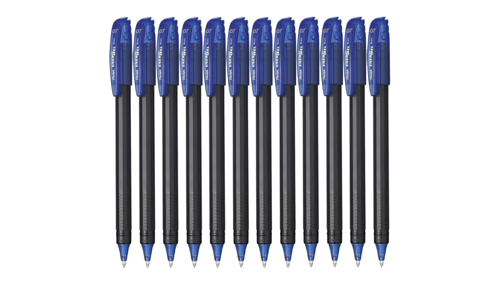 Pentel BL417 Box of 12 EnerGel 0.07cm Roller Pen - Blue | Harvey Norman