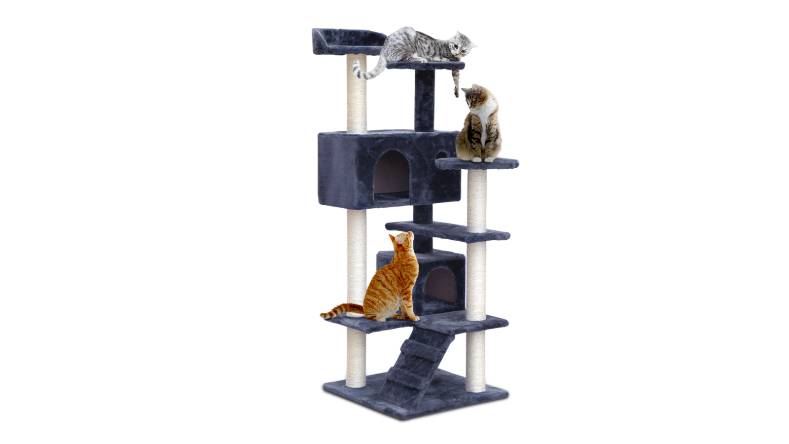 i.Pet 134cm Cat Scratching Post - Grey | Harvey Norman