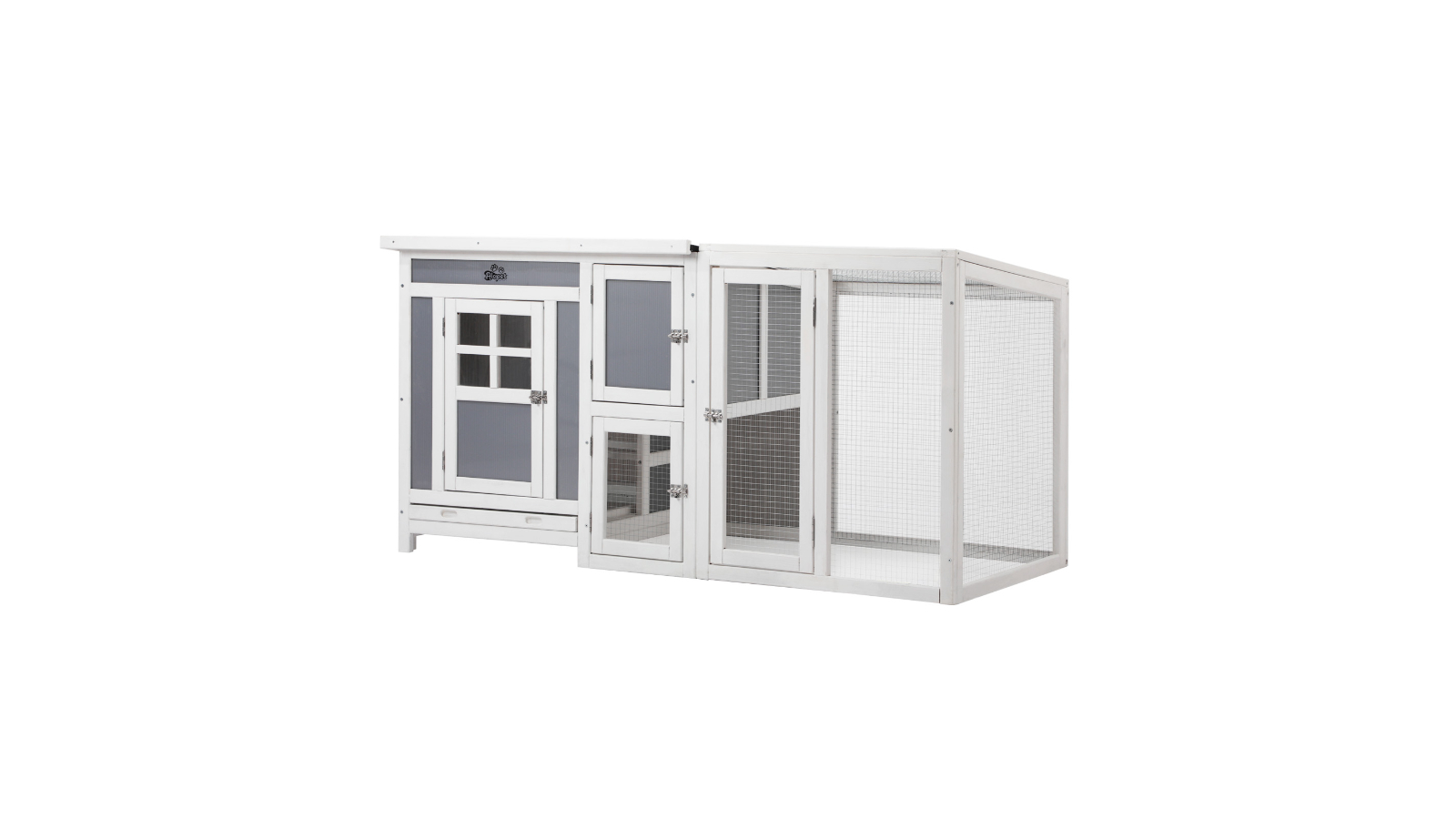 Alopet Large Cage Double Hatch Wooden House | Harvey Norman
