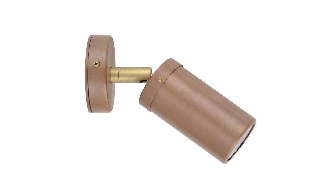 IP54 Large Single Adjustable GU10 Copper Round Back Plate Brass Knuckle ...