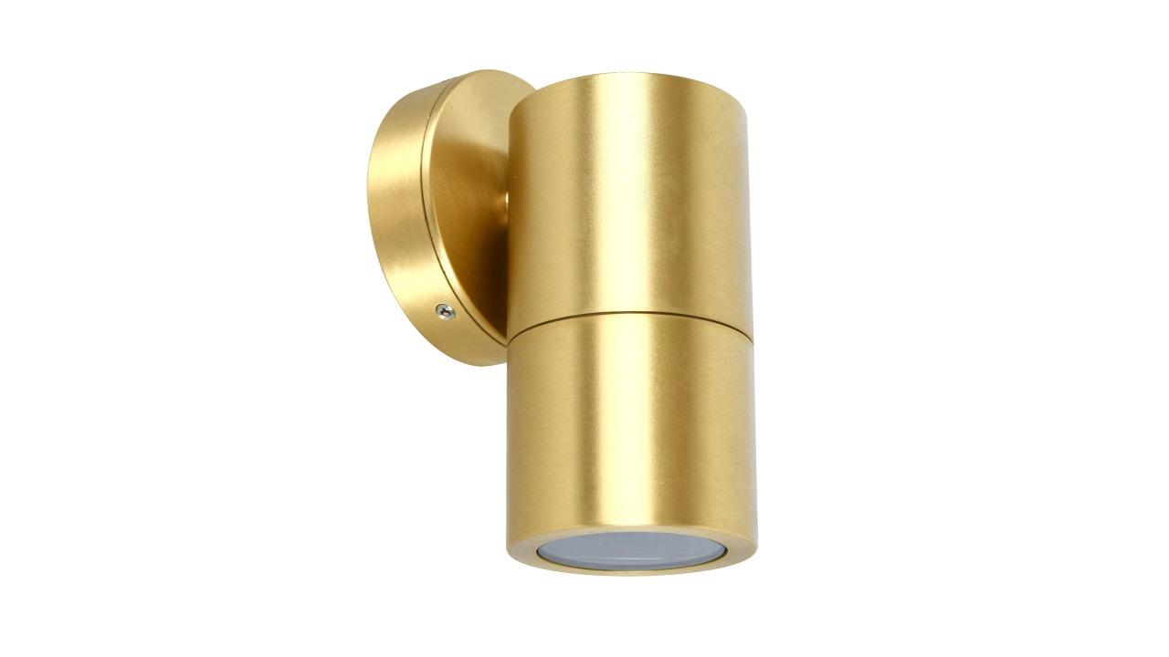 IP65 Single Fixed GU10 Round Back Plate Pillar Light - Solid Polished ...