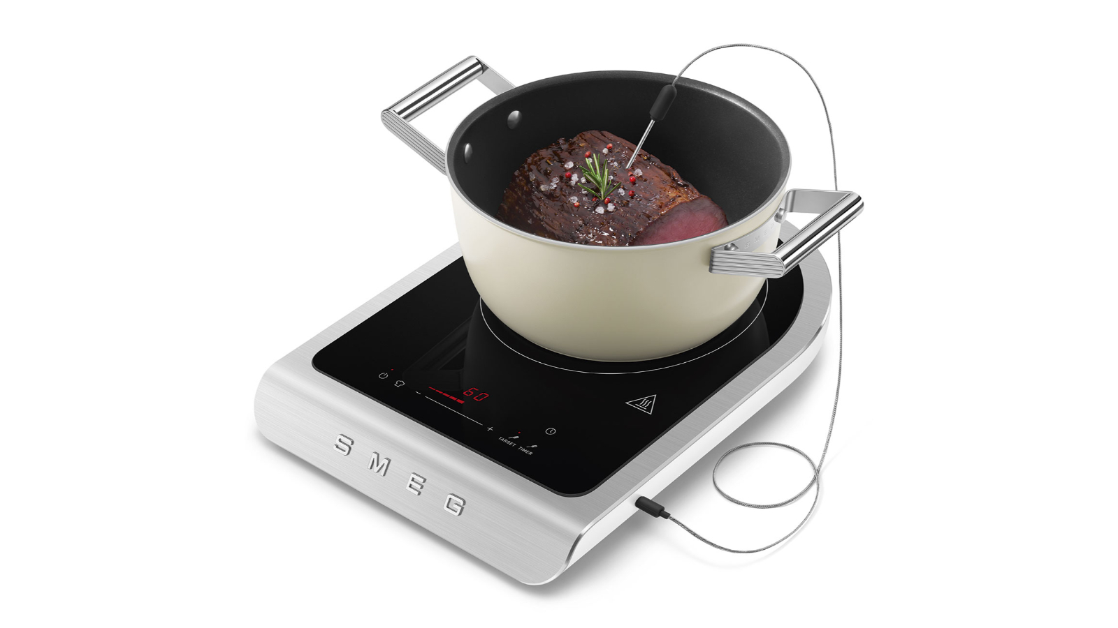 Smeg Portable Induction Cooktop - Matte White | Harvey Norman