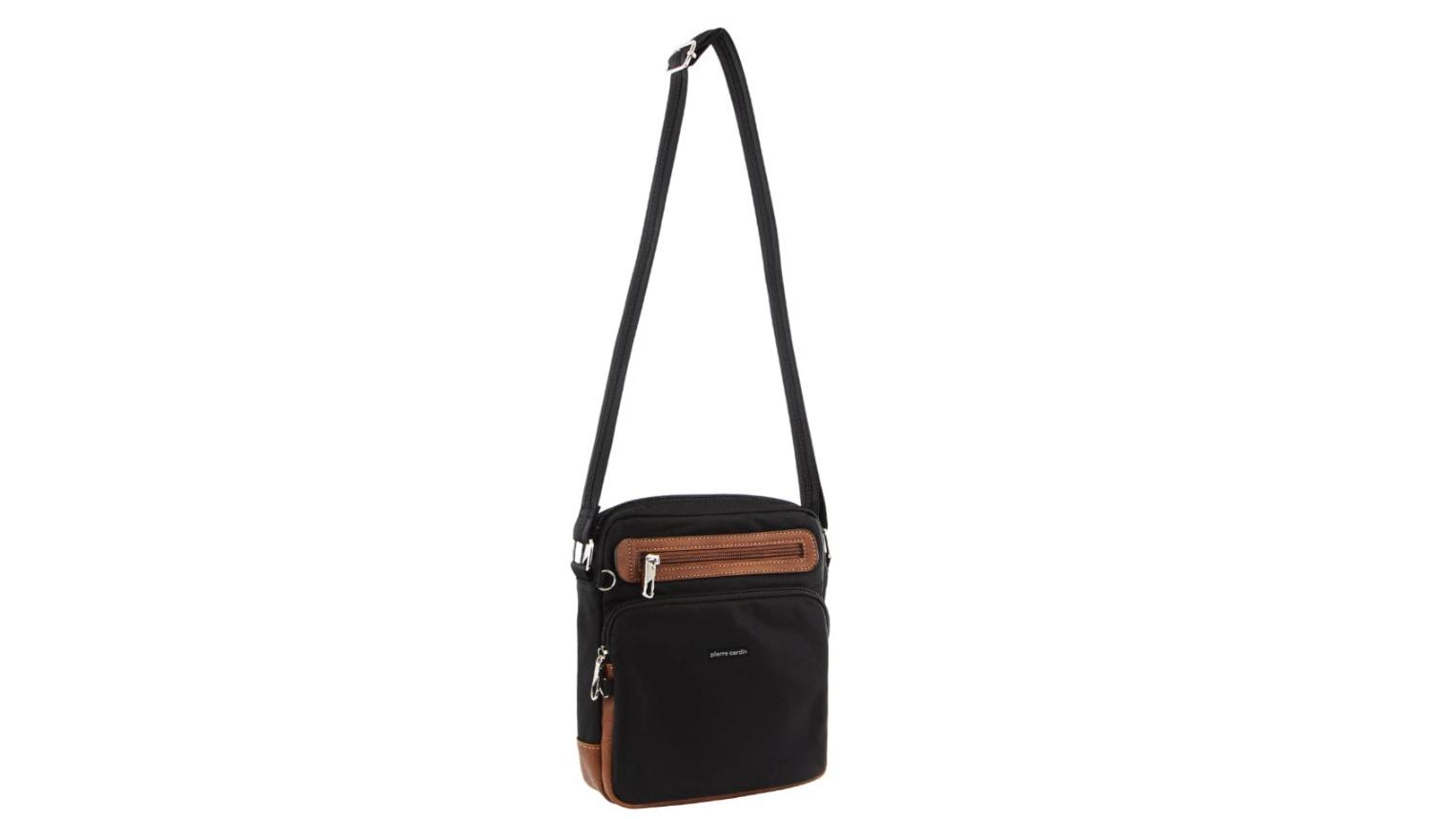 Pierre Cardin Nylon Anti-Theft Cross Body Bag in Black | Harvey Norman